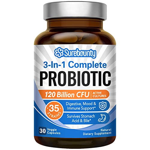 Surebounty 3-in-1 Complete Probiotic - 120 Billion Nepal | Ubuy