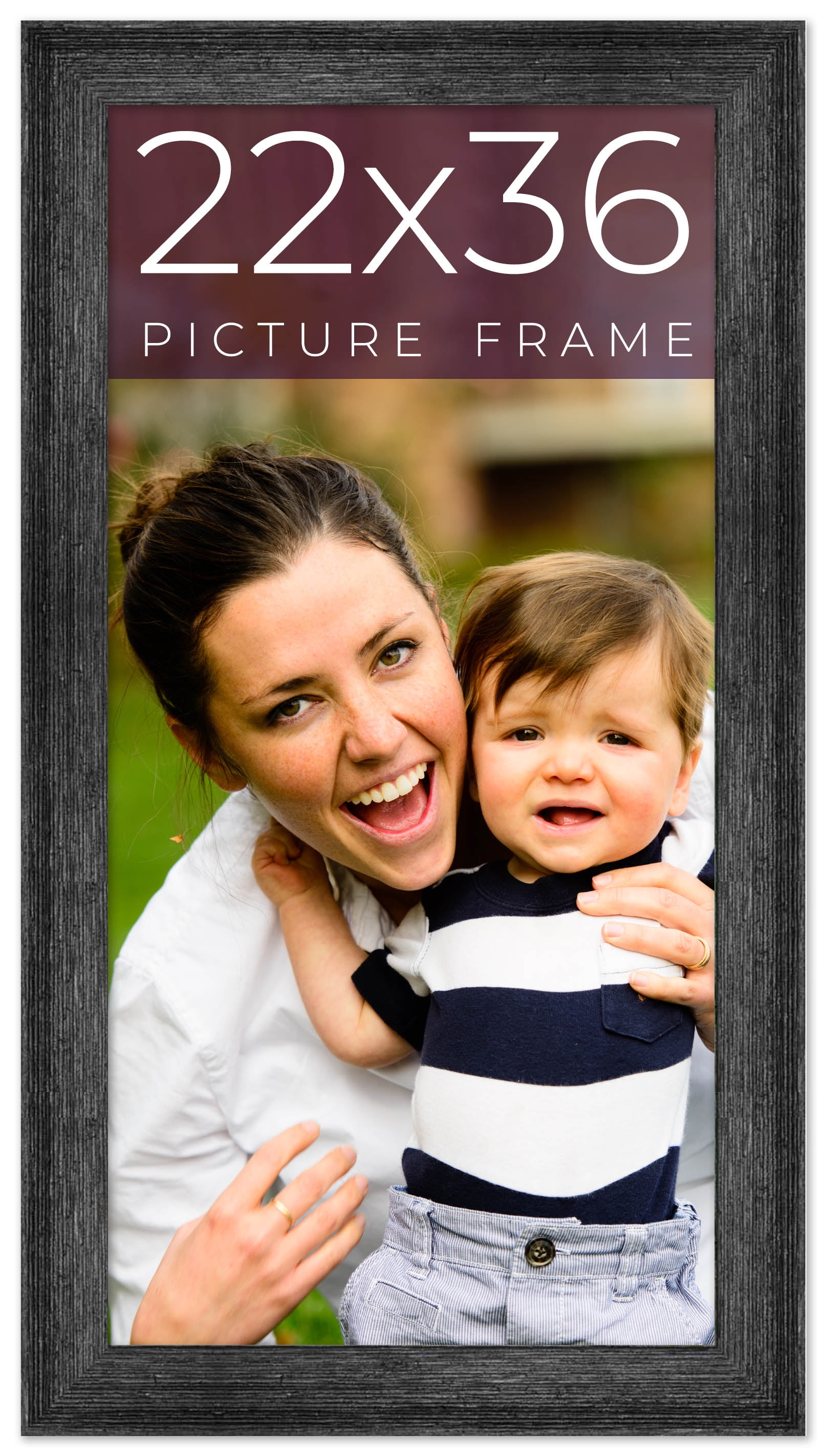 22x36 Frame Black Real Wood Picture Frame Width 1.5 inches | Interior ...