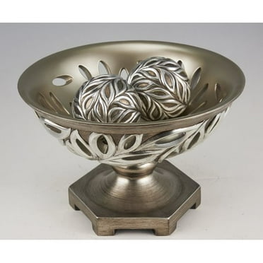 Silver Paisley Bowl With Spheres - Walmart.com