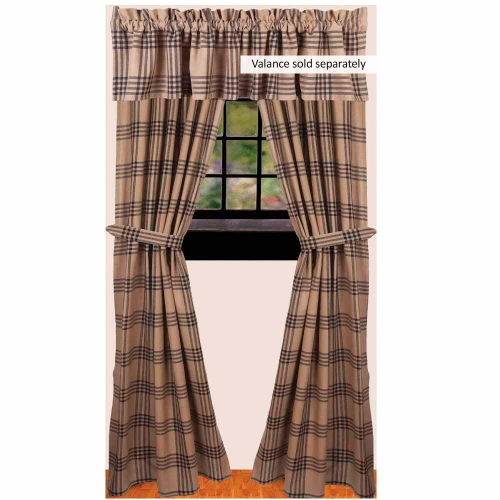 Chesterfield Check Panels 63" Black by Raghu - Walmart.com