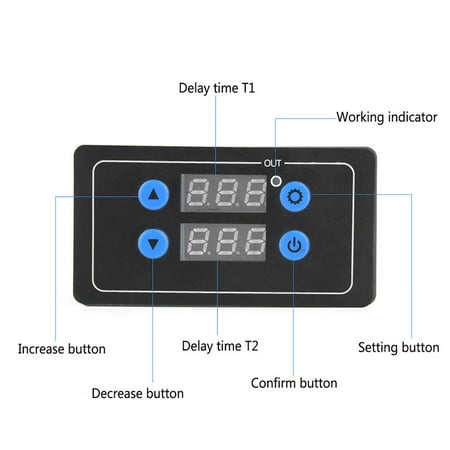 YF-4 Adjustable Cycle Delay Timer Relay Module Relay Timing Relay Digital Display Adjustable ...