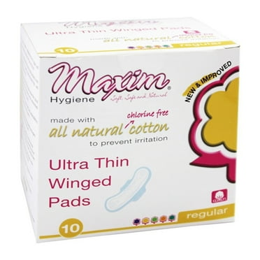 Maxim Hygiene Natural Cotton Pads, Regular, 10 Ct - Walmart.com