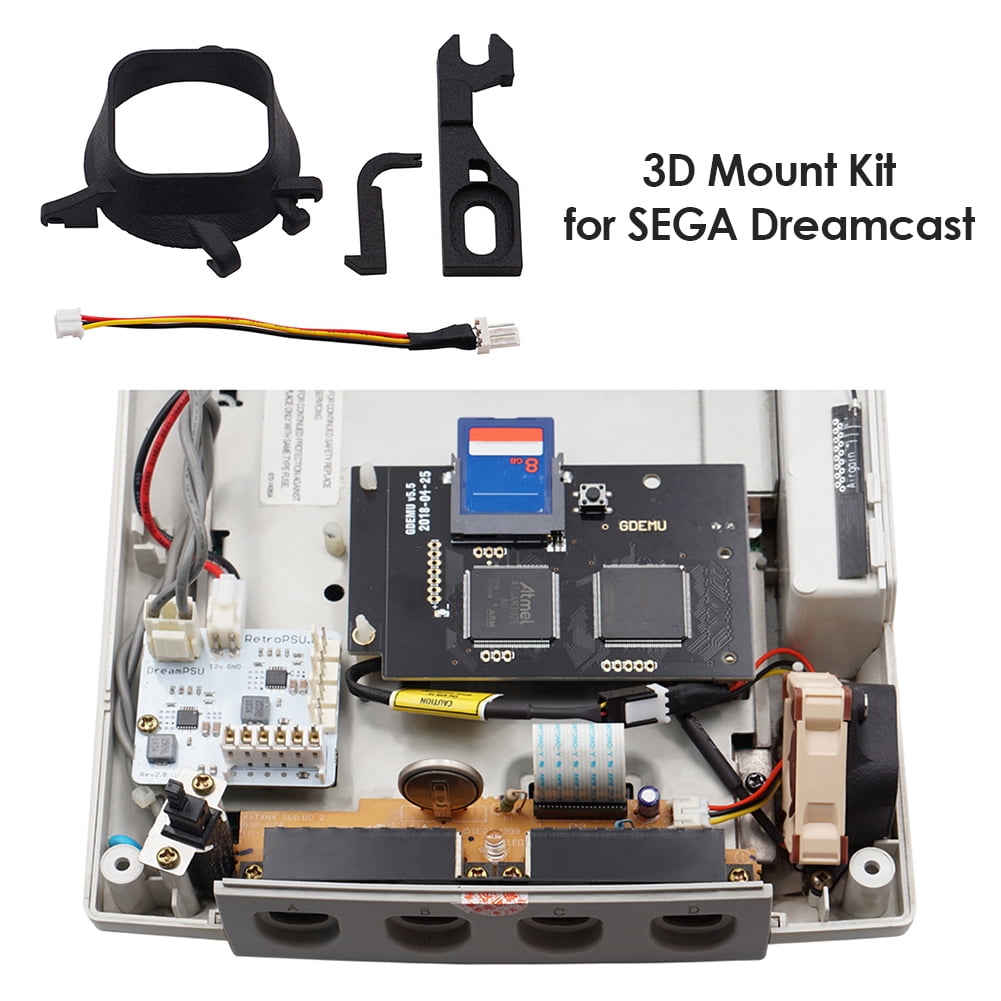 3D Print Fan Mount Kit + NF-A4x10 5V 4x10mm Premium Fan for Dreamcast ...