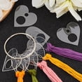 3 Bags Acrylic Thread Winding Boards with 1Pc Iron Loose Leaf Book ...