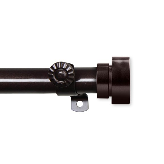 Contemporary Home Living 87" Cocoa Solid Curtain Rod with Mounting ...