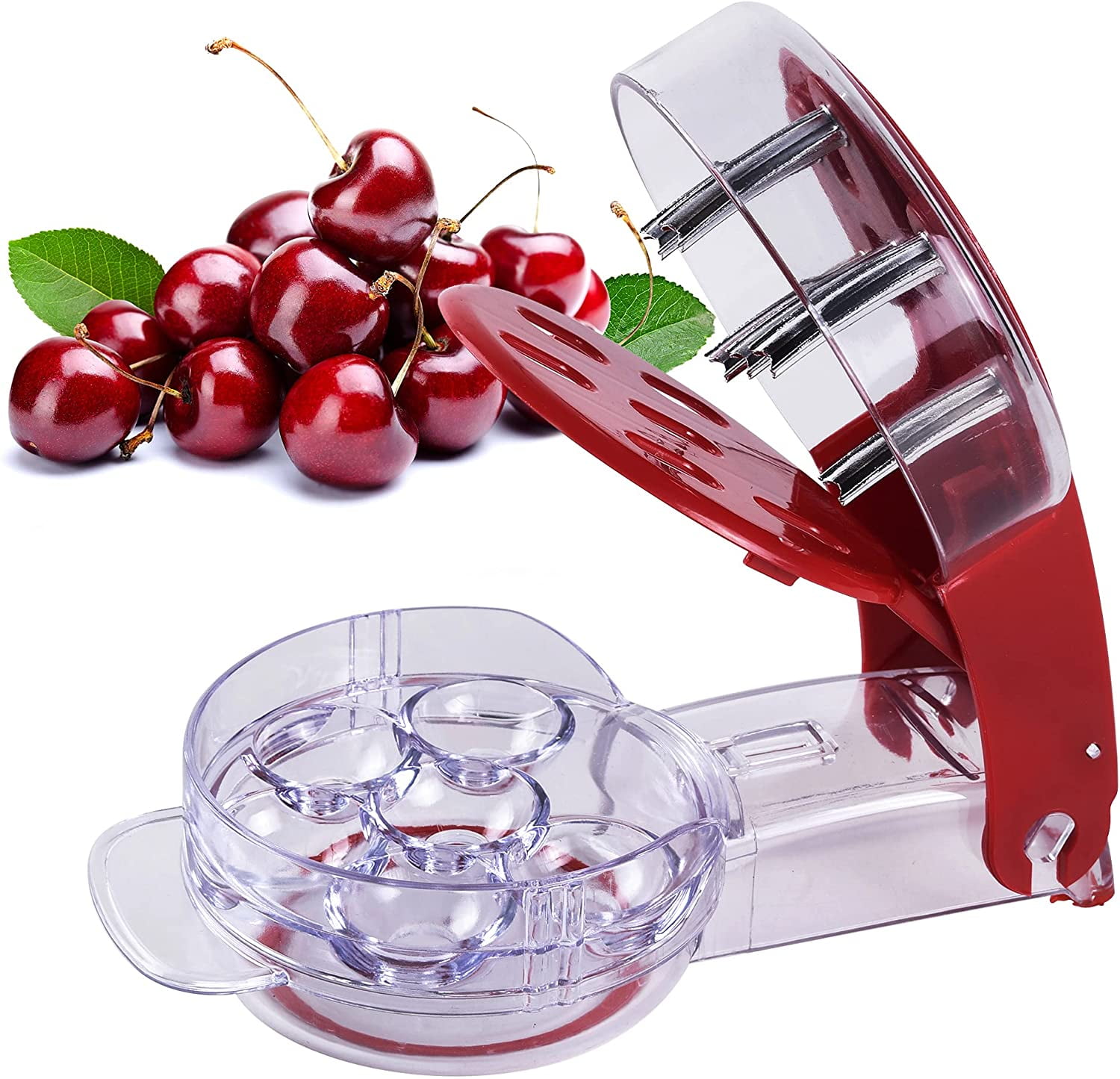 Cherry Pitter , Stainless Steel Multiple Cherry Seed Extractor Remover ...