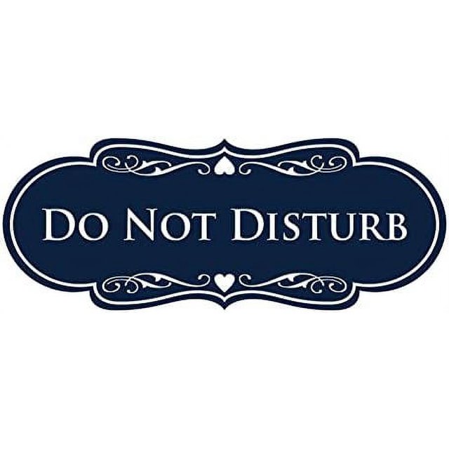 Do Not Disturb Sign (Navy Blue/White) - Large - Walmart.com