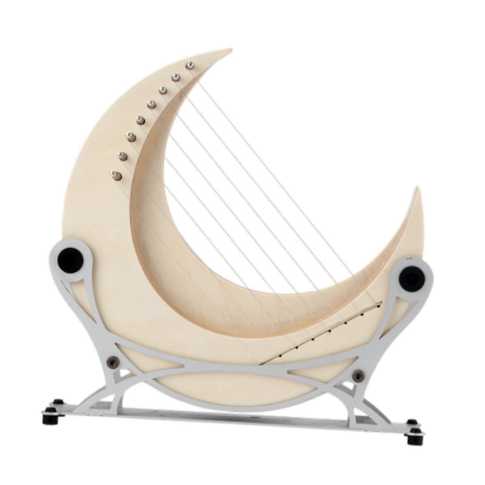 Lyre Harp 8 String with Stand Professional Moon Shape Wood String ...