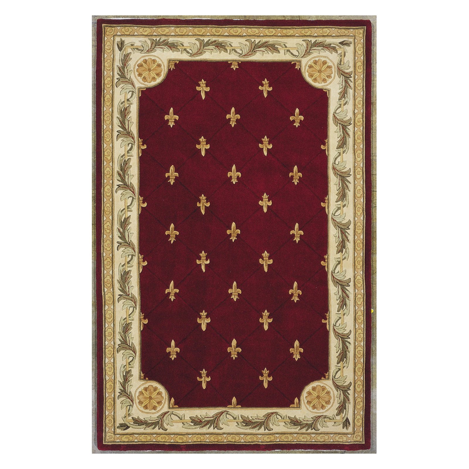 KAS Jewel 3'6" x 5'6" Hand-Tufted Wool Rug in Red - Walmart.com