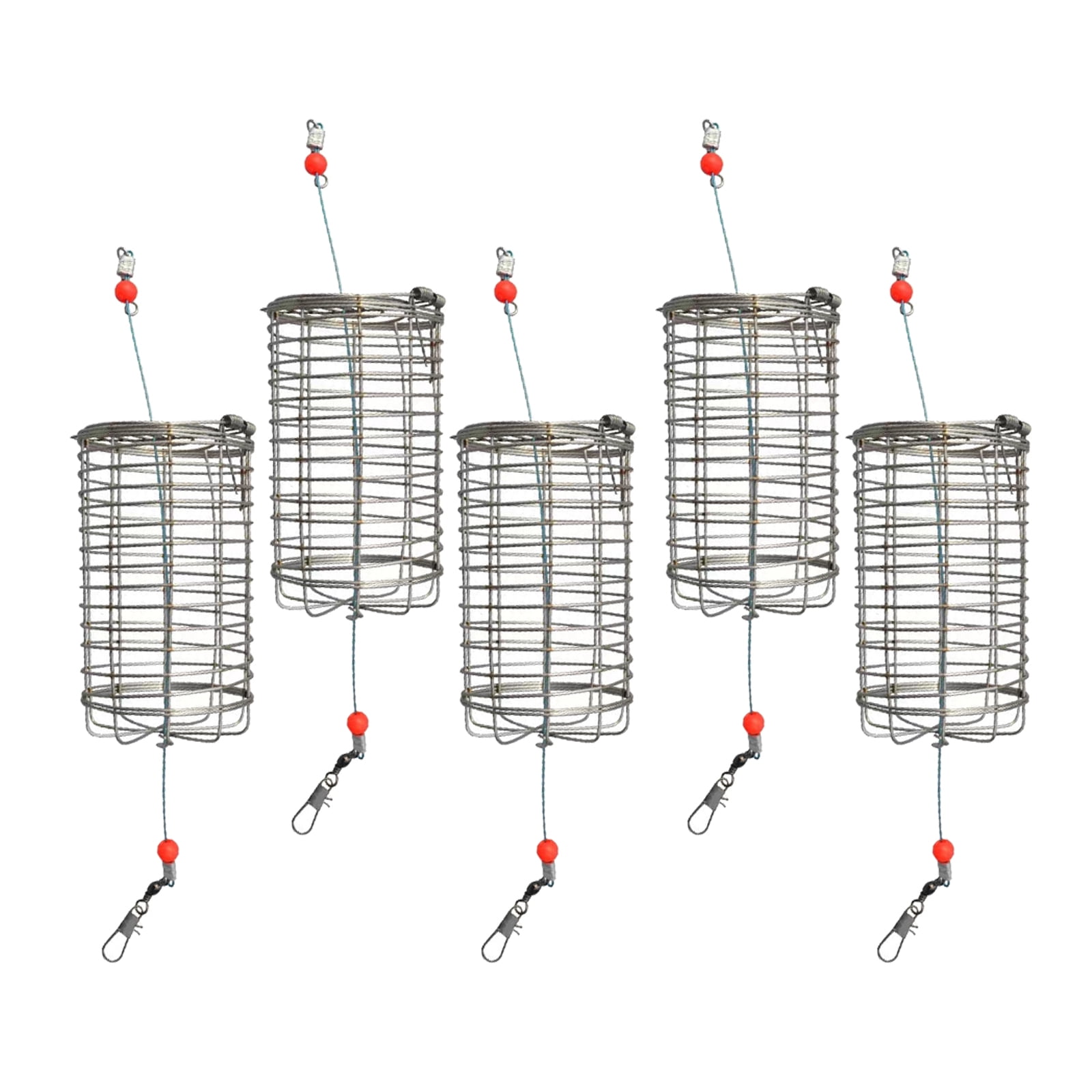 5x Fishing Feeder Cage Basket Container Carp Attract Cage S - Walmart.com