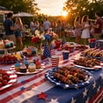 Xhegex Patriotic Disposable Paper Plates for BBQs and Parties - Heavy ...