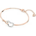 Swarovski Infinity Heart Bangle - White - Mixed Metal Finish - 5518869 ...