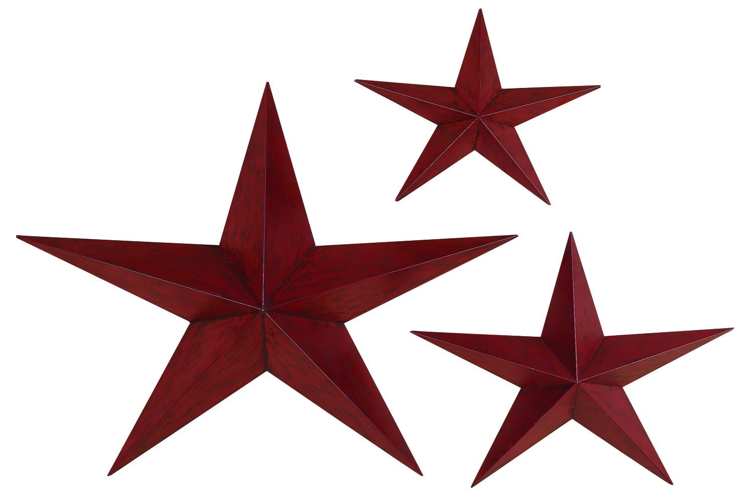 Metal Star Set Of 3 Casted In Shape Of Three Stars - Walmart.com