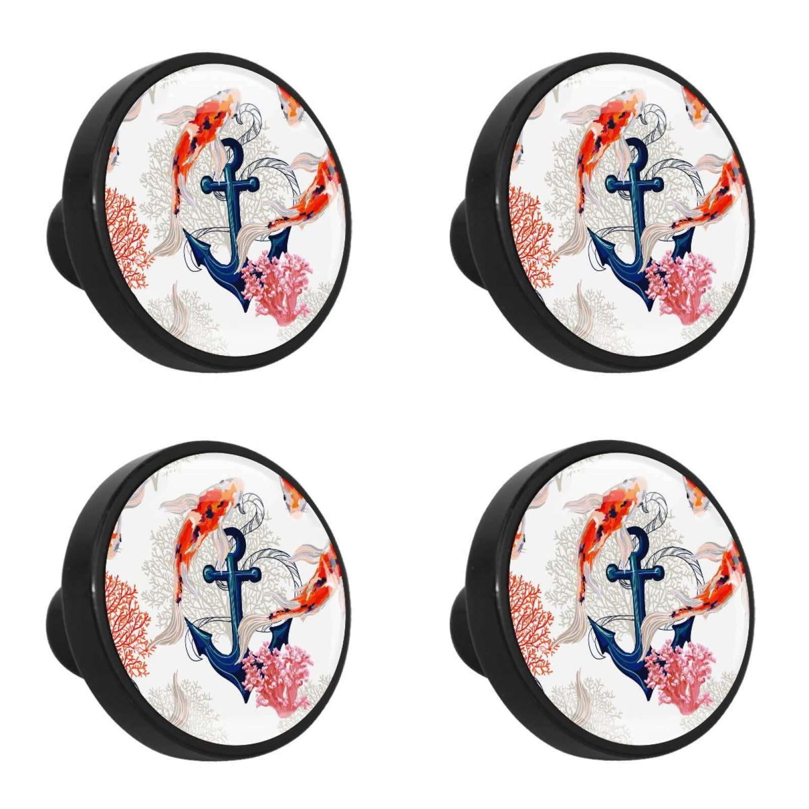 4 Pcs Anchor Knobs for Kitchen Cabinet Cupboard Dresser Bookcase Drawer ...
