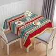 Abstract Colorful Stripe Table Cloth 60x60in, Waterproof Square ...