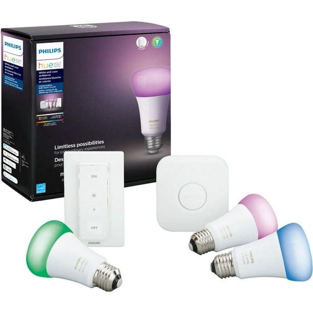 Philips Hue White and Color Ambiance LED Starter Kit Multicolor 556704 ...
