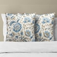 Blue Flowers Chinoiserie Print Throw Pillow Covers 20x20 Inch Set of 2 ...