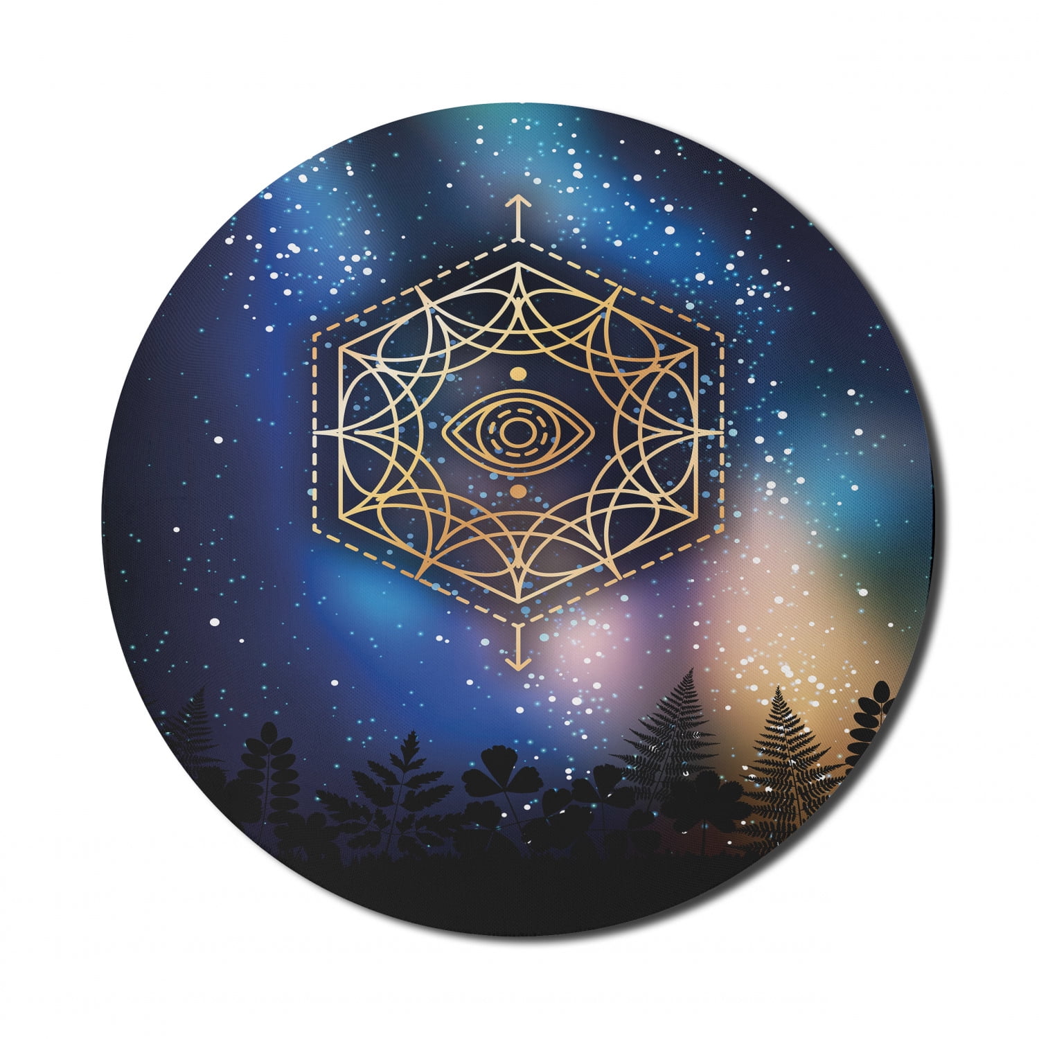 Geometry Mouse Pad for Computers, Hexagon Form with the Eye in the ...