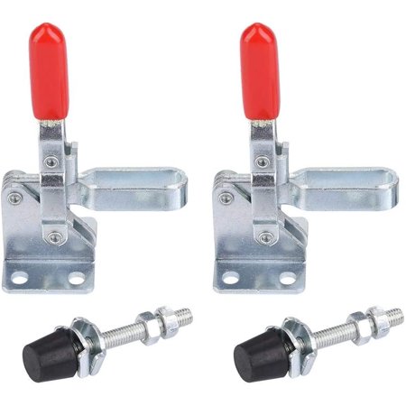 2Pcs Toggle Clamps, Iron Galvanized Quick Fixed Vertical Type Latch ...