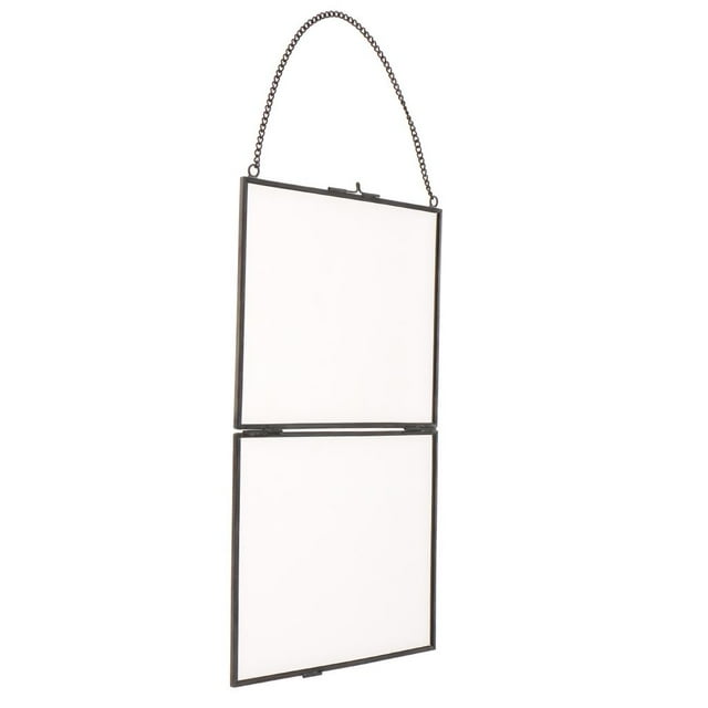 Industrial Style Double Sided Glass Hanging Photo Frame Portrait ...