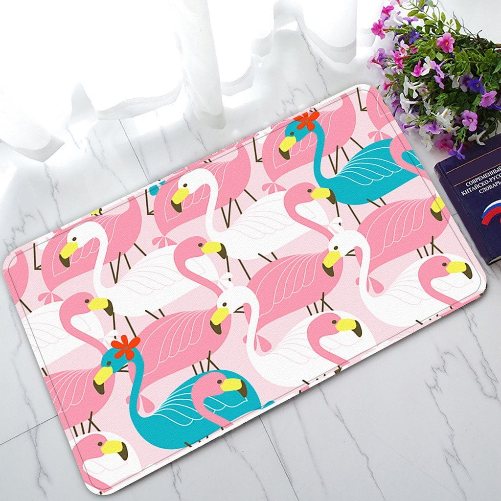 ZKGK Flamingo Non-Slip Doormat Indoor/Outdoor/Bathroom Doormat 30 x 18 ...