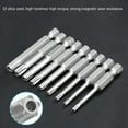 10Pcs 50mm 1/4inch Hexagonal Shank Blossom Head Magnetic Screw Driver ...