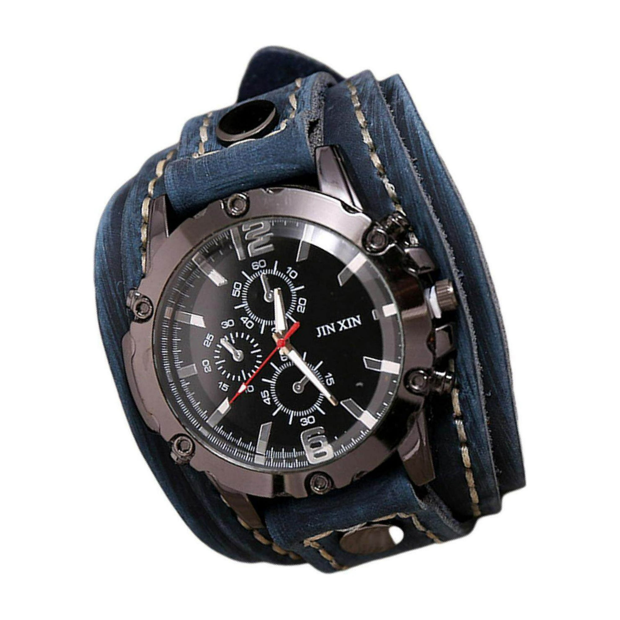 Click here for Punk Vintage Wrist Watch Wide Pu Leather Belt Stra... prices