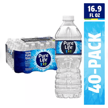 Pure Life Purified Drinking Water, 16.9 fl. oz., 40 Pack Case - Walmart.com