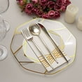 BalsaCircle 10 Octagon 10" Clear Disposable Dinner Plastic Plates Gold ...
