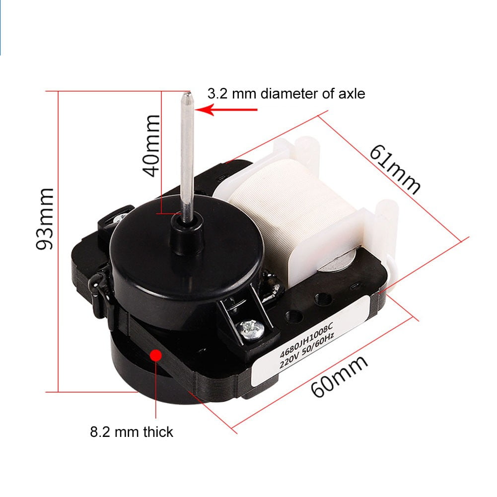 Refrigerator Fan Motor Replacement Part Freezer Evaporator Replaces ...