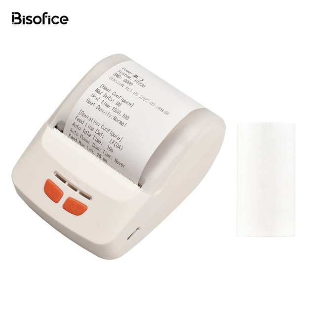 Bisofice Receipt Printer Portable 58mm Mobile Thermal Printer Wireless Bluetooth Mini Bill ...
