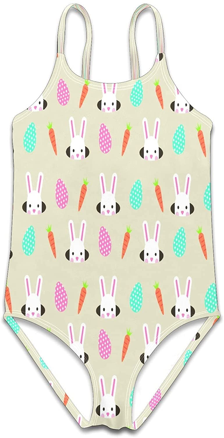 Girls Swimsuit Rabbits Carrots Egg Swimsuits Bathing Suits - Athletic ...