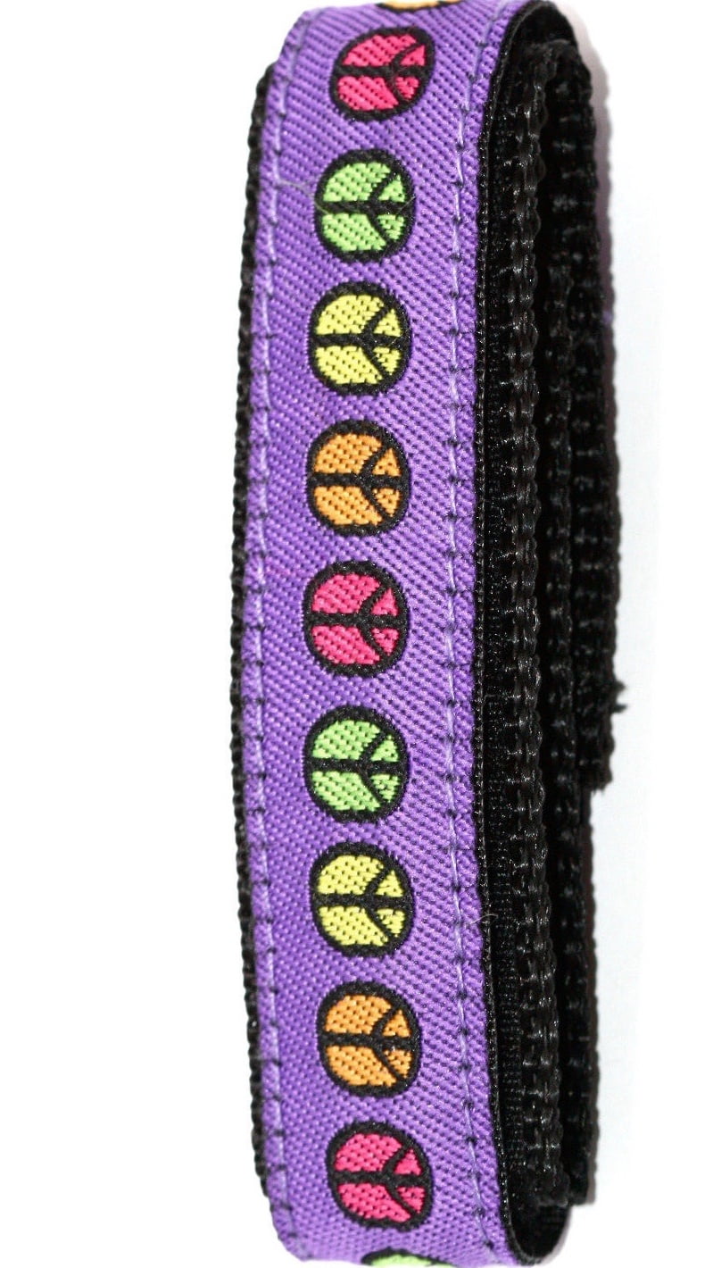 CHUMS THE BAND 14-16MM HOOK & LOOP PURPLE PEACE SIGN ONE PIECE SPORT ...