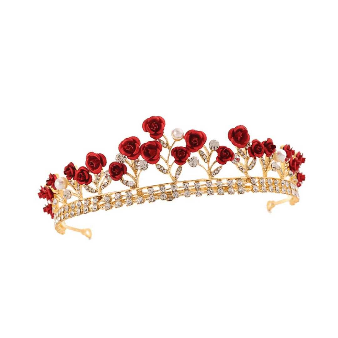 Fresh Romance Red Roses Tiara Crown - Walmart.com