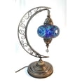Handmade Turkish Mosaic Table Lamp, Moroccan Crescent Moon Desk Lamp ...