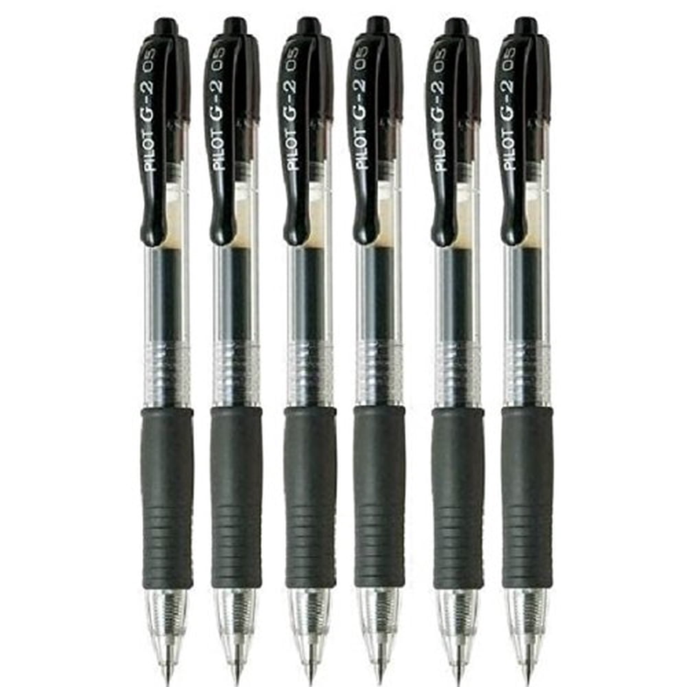 Pilot G2 Black Retractable Rollerball Pen Pens Extra Fine Gel Ink ...