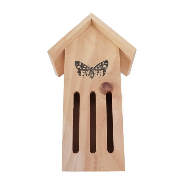 mmirethe Wooden House Insect Feeder Bee Feeding Station Hollow Bird ...