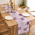 Bohemian Flower Patchwork Table Runner, Spring Vintage Purple Boho ...