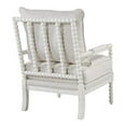 Home Square 2 Piece Fabric Spindle Chair Set with White Frame in Beige ...