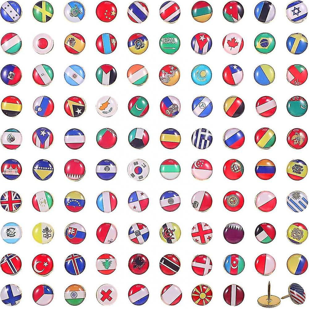 Click here for Geecy 100 Pieces Creative Push Pins National Flag... prices