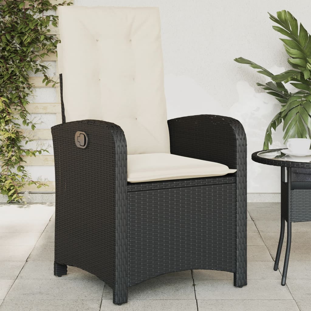 Click here for Vidaxl Reclining Garden Chair With Cushions Black... prices