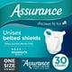Assurance Unisex Incontinence Belted Shield, Moderate Absorbency (30 ...