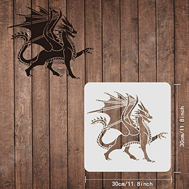 Welsh Dragon Stencil