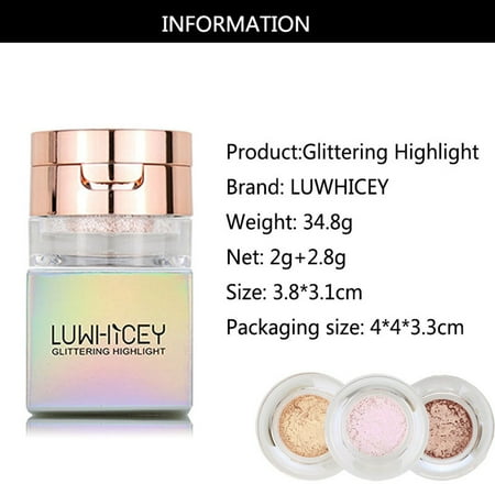 Glittering Highlight Powder Makeup Highlighter Shimmer face contour ...