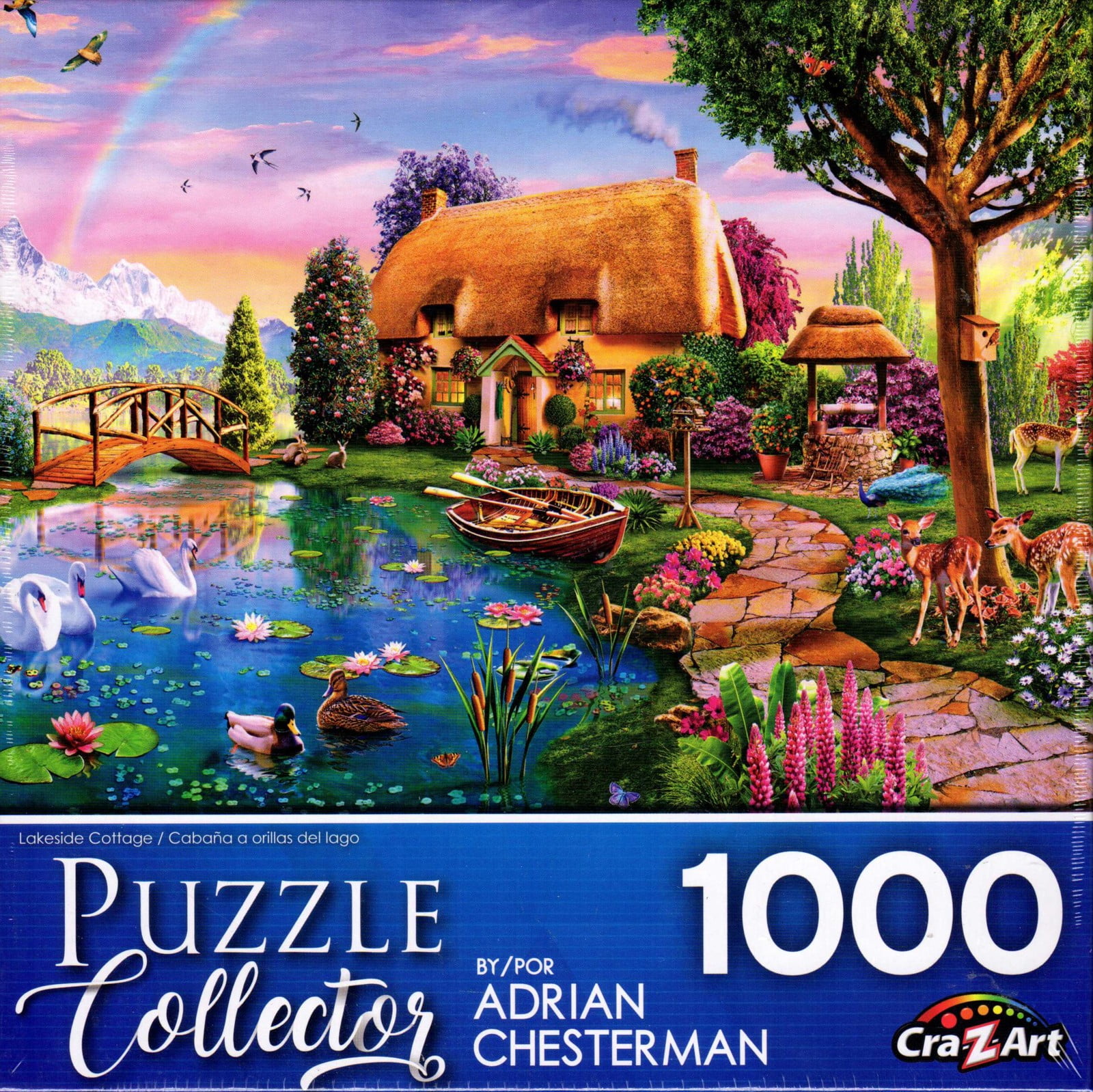 Puzzle Collector 1000 Piece Puzzle - Lakeside Cottage - Walmart.com