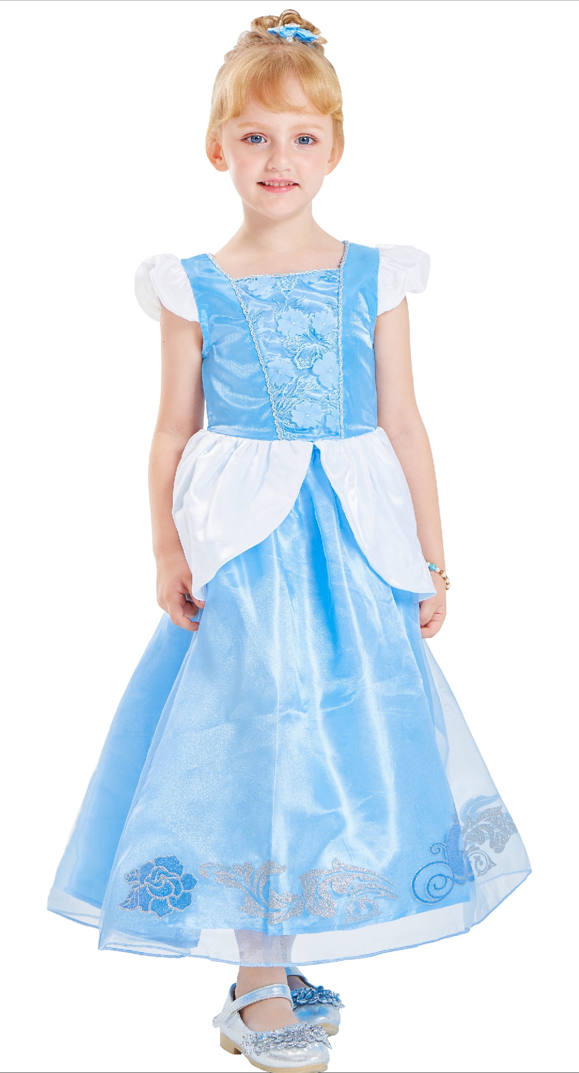 IKALI Girls Princess Costume, Cinderella Fancy Dress up Clothes Puff ...