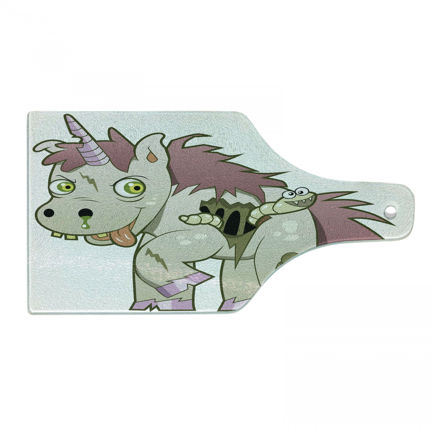 Zombie Cutting Board, Evil Unicorn Devil Face Caterpillar Myth Creature ...