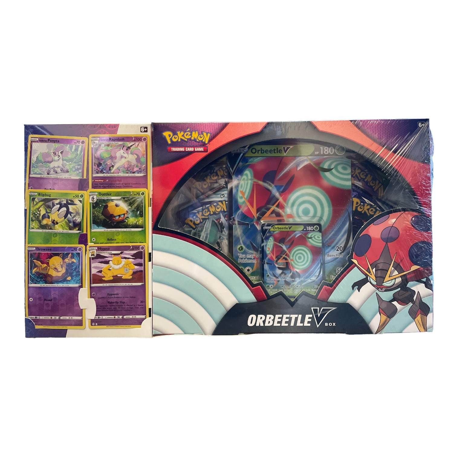 Pokemon TCG V Collection Box, 6 Promo Cards, 4 Booster Packs (Orbeetle ...