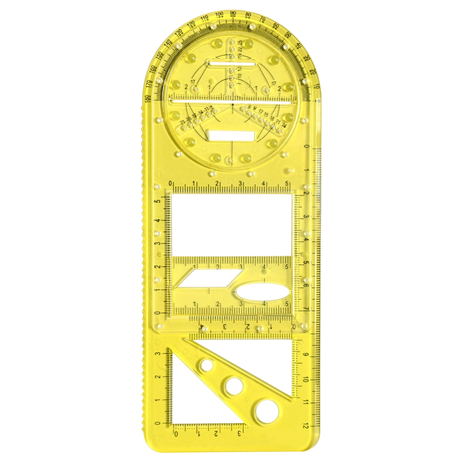 Leutsin Multifunctional Student Math Ruler,Multifunctional Rotatable ...
