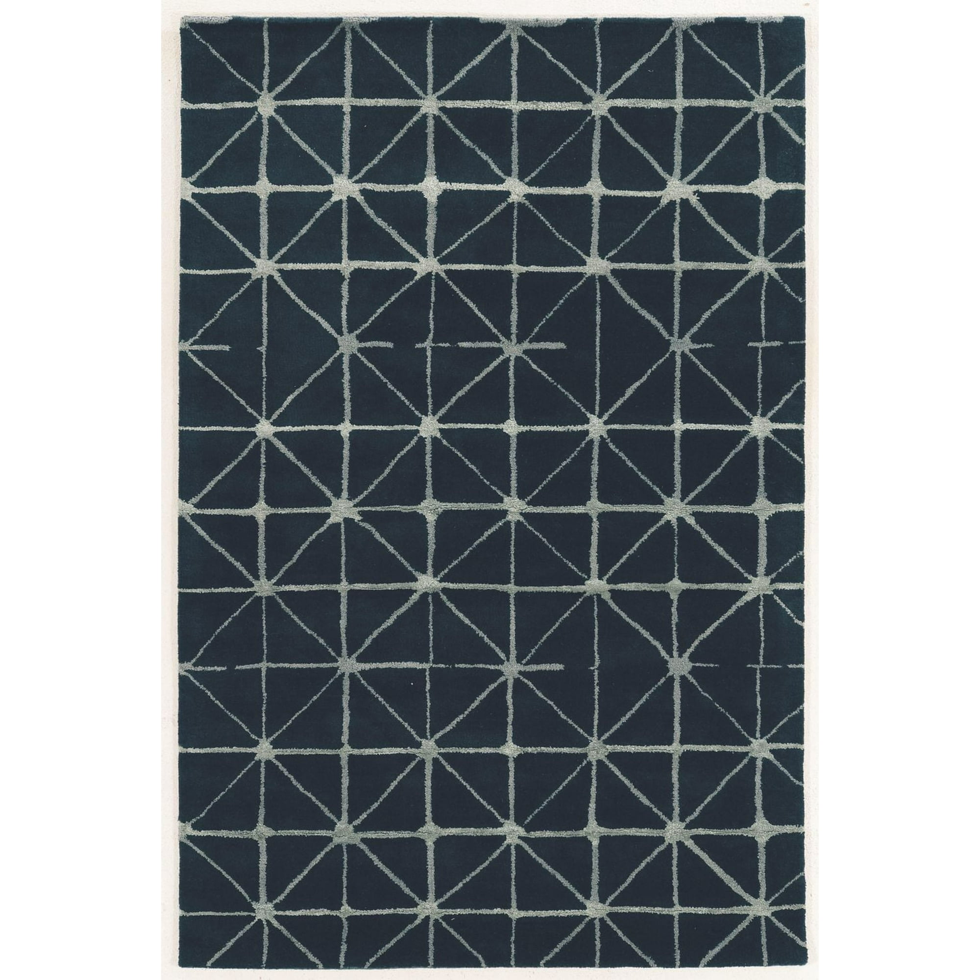 Click here for Linon Aspire Wool Triangle Navy & Ivory 8 X 11 Are... prices